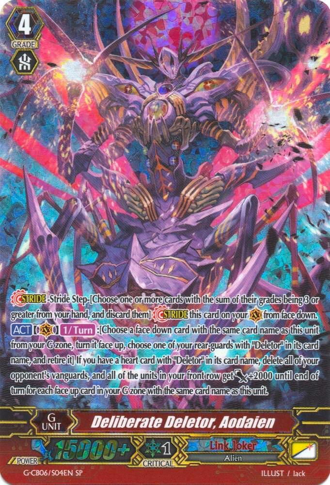 Deliberate Deletor, Aodaien (SP) - G-CB06: Rondeau of Chaos and Salvation - Cardfight Vanguard ...