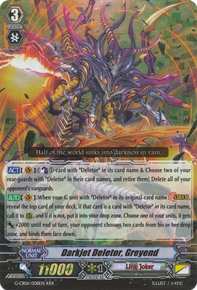 Darkjet Deletor, Greyend - G-CB06: Rondeau of Chaos and Salvation - Cardfight Vanguard ...