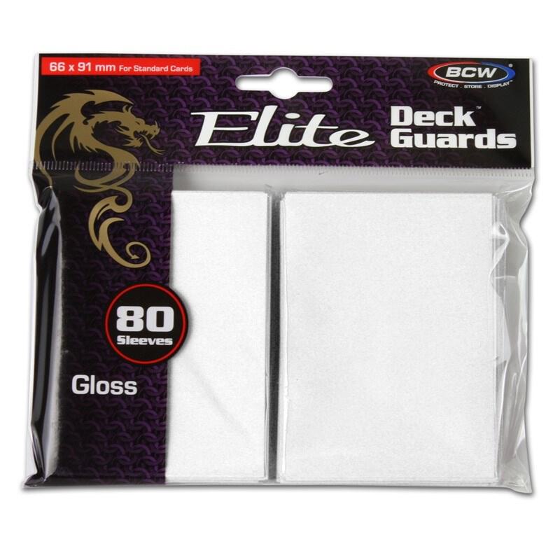 Elite Deck Guards - Glossy Standard - White (80-Pack) - BCW Card ...