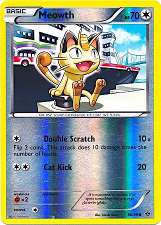 Meowth - 80/99 (Mirror Reverse Holo) - Miscellaneous Cards & Products ...