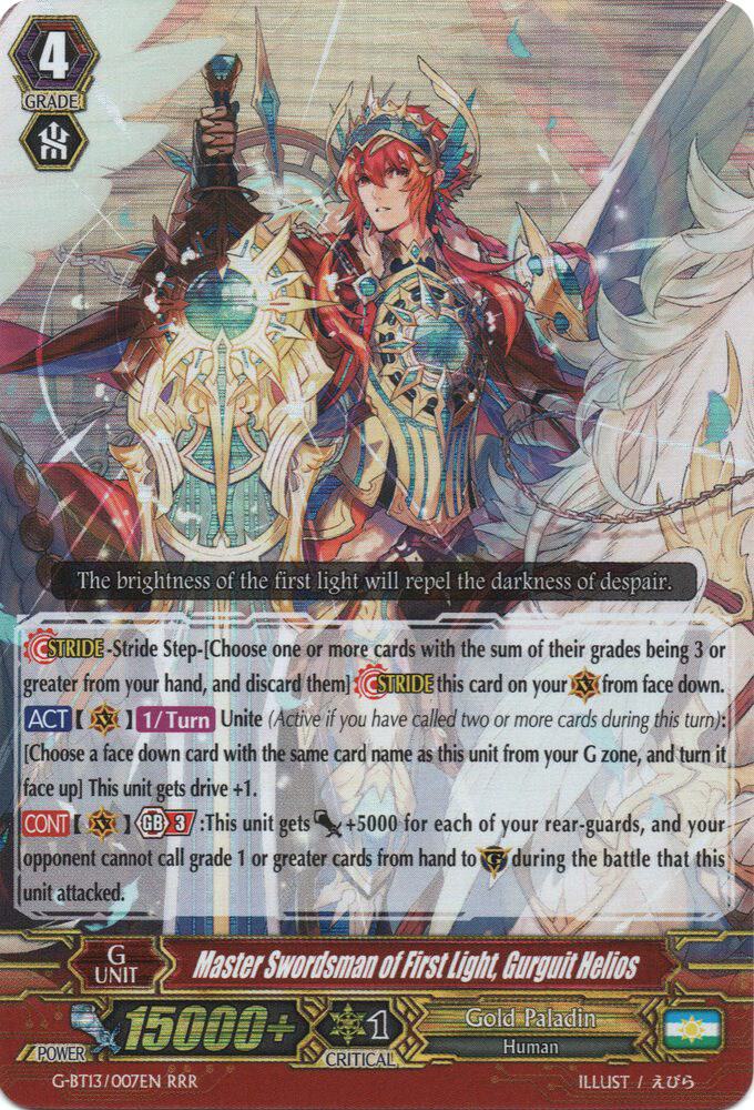 Master Swordsman of First Light, Gurguit Helios - G-BT13: Ultimate Stride - Cardfight Vanguard