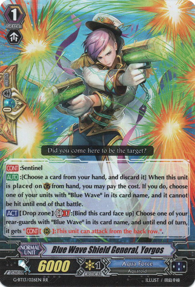 Blue Wave Shield General, Yorgos - G-BT13: Ultimate Stride - Cardfight Vanguard