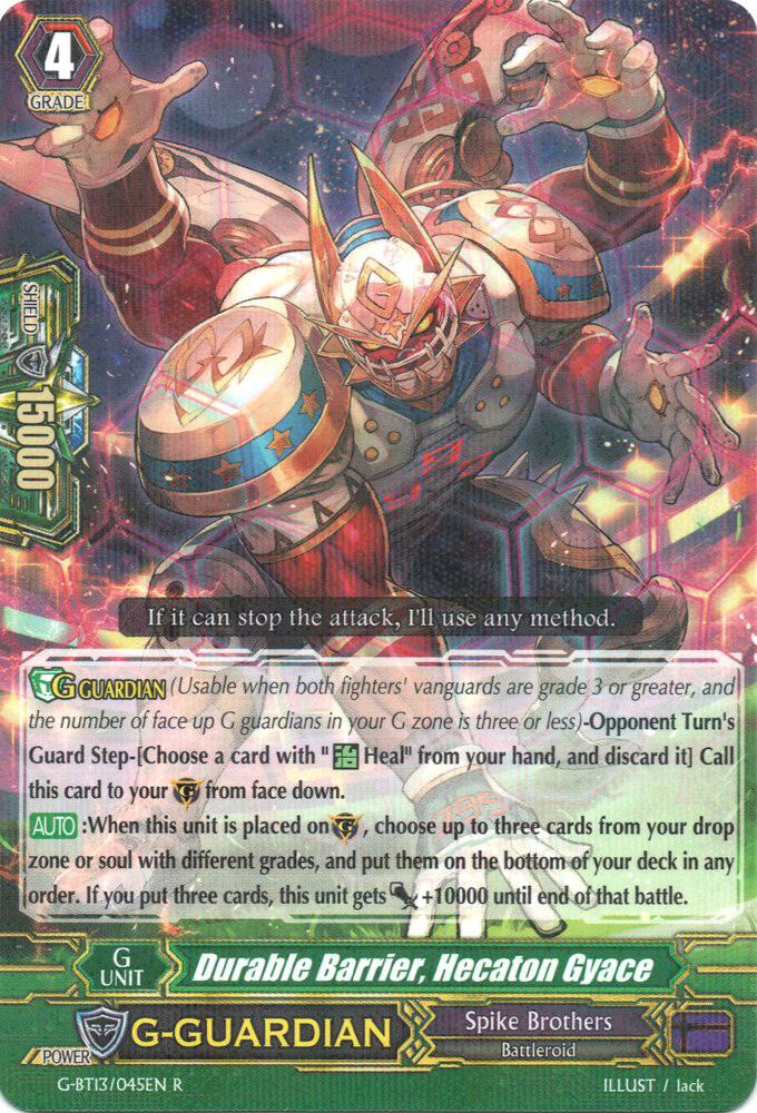 Durable Barrier, Hecaton Gyace - G-BT13: Ultimate Stride - Cardfight ...