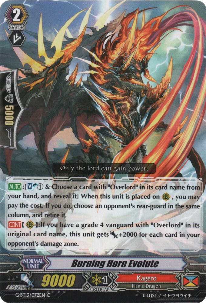 Burning Horn Evolute - G-BT13: Ultimate Stride - Cardfight Vanguard