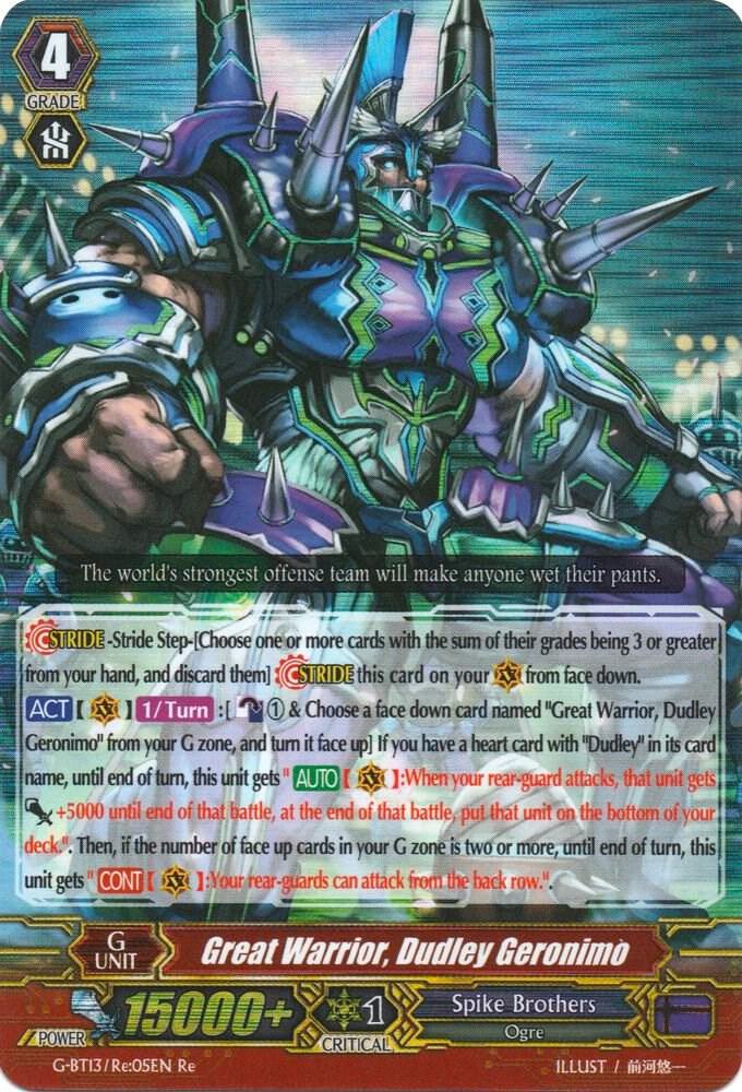 Great Warrior, Dudley Geronimo - G-BT13: Ultimate Stride - Cardfight Vanguard