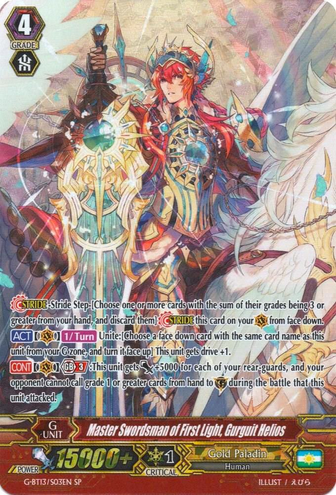 Master Swordsman of First Light, Gurguit Helios (SP) - G-BT13: Ultimate ...