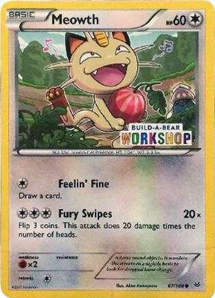 Meowth - 67/108 (Build-A-Bear Workshop Exclusive) - Miscellaneous Cards ...