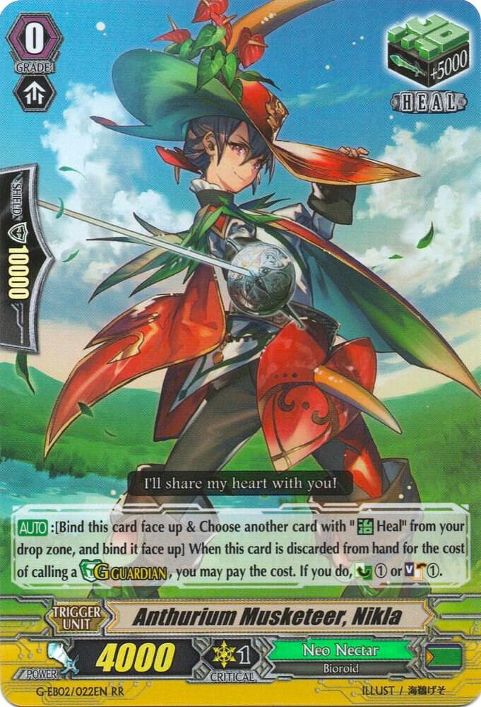 Anthurium Musketeer, Nikla - G-EB02: The AWAKENING ZOO - Cardfight Vanguard - TCGplayer.com