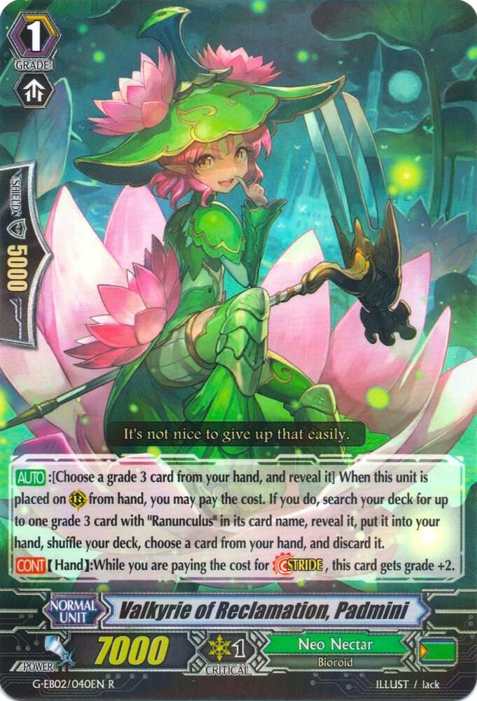 Valkyrie of Reclamation, Padmini - G-EB02: The AWAKENING ZOO - Cardfight Vanguard - TCGplayer.com
