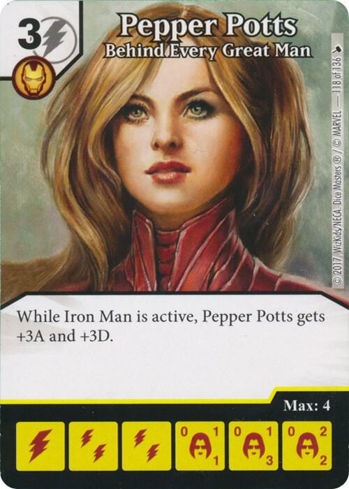 Pepper Potts - Behind Every Great Man - The Mighty Thor - Dice Masters ...