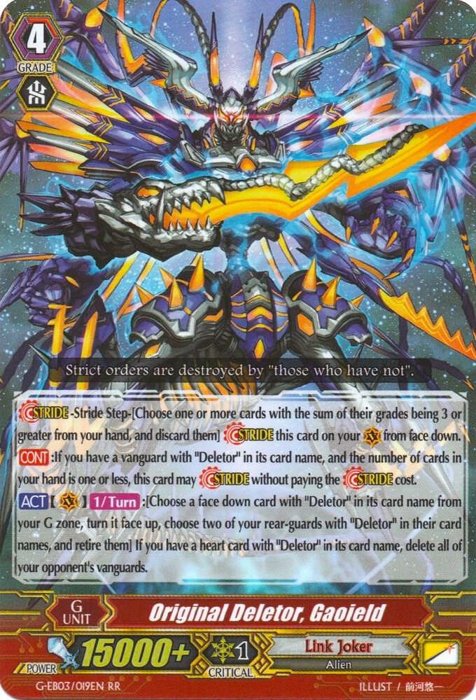 Original Deletor, Gaoield - G-EB03: The GALAXY STAR GATE - Cardfight Vanguard - TCGplayer.com
