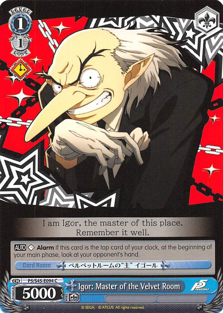 Igor: Master of the Velvet Room - Persona 5 - Weiss Schwarz - TCGplayer.com