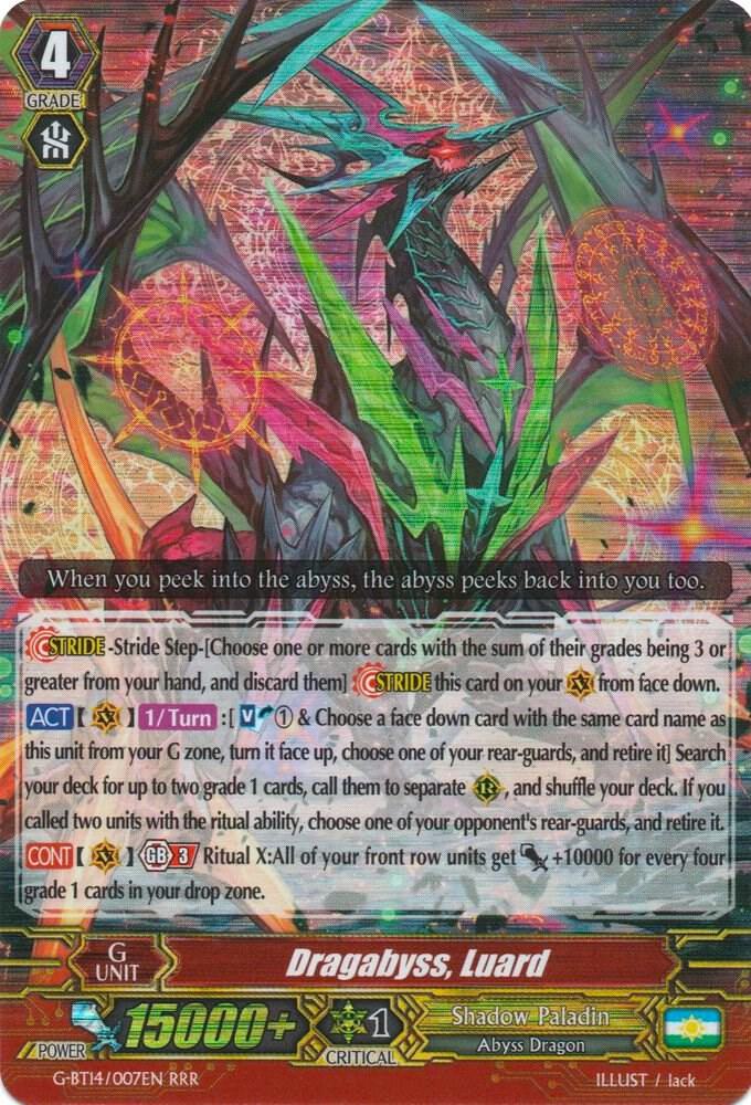 Dragabyss, Luard - G-BT14: Divine Dragon Apocrypha - Cardfight Vanguard ...