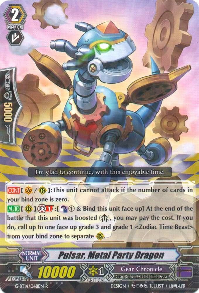 Chronofang Tiger G - G-TD09: True Zodiac Time Beasts - Cardfight Vanguard