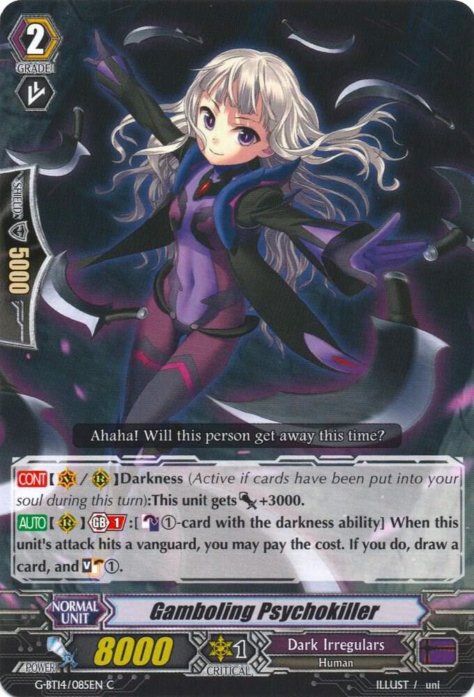 Gamboling Psychokiller - G-BT14: Divine Dragon Apocrypha - Cardfight Vanguard