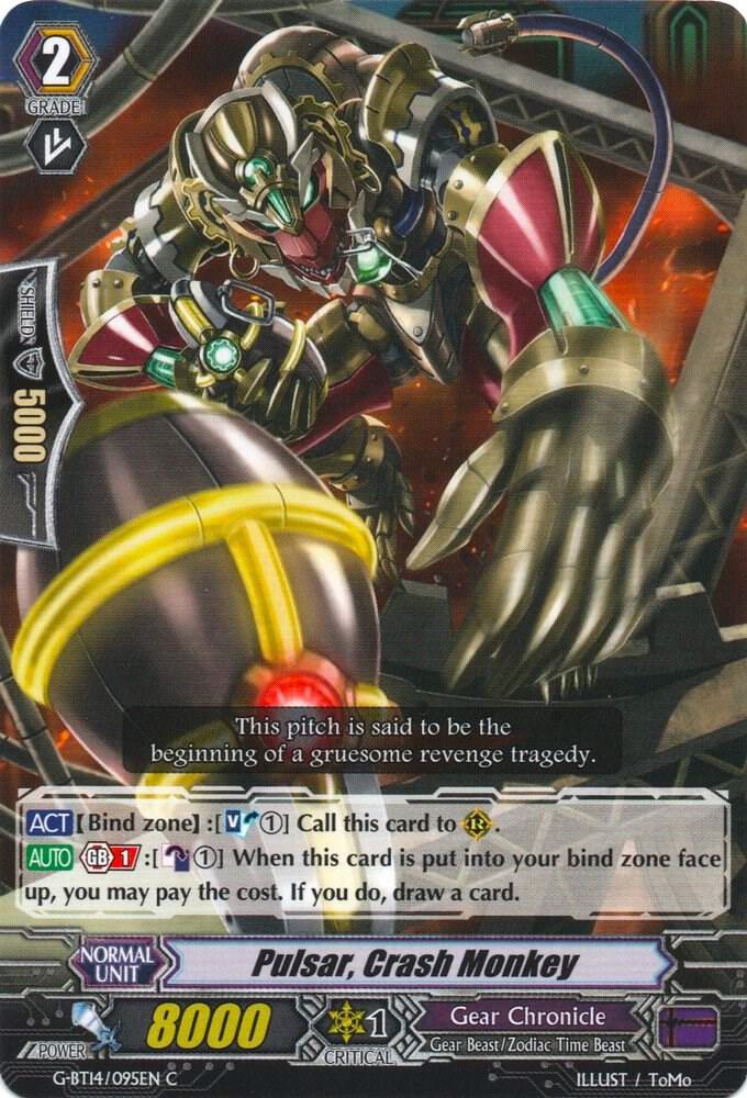 Pulsar, Crash Monkey - G-BT14: Divine Dragon Apocrypha - Cardfight Vanguard