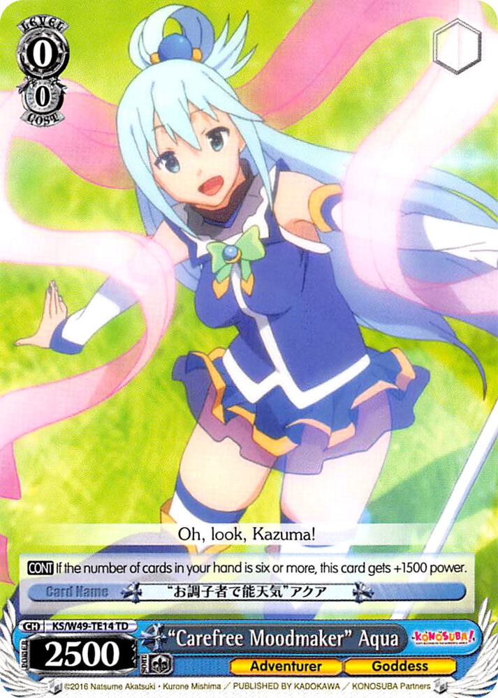 "Carefree Moodmaker" Aqua - KonoSuba - Weiss Schwarz - TCGplayer.com