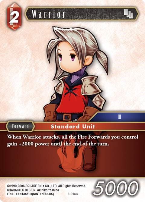 Warrior (Luneth) - Opus V - Final Fantasy TCG