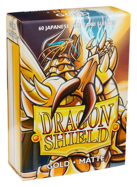 Dragon Shield Matte Japanese Sleeves - Gold (60-Pack) - Dragon Shield ...