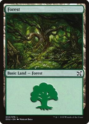 Forest (032) - Duel Decks: Elves vs. Inventors - Magic: The Gathering ...
