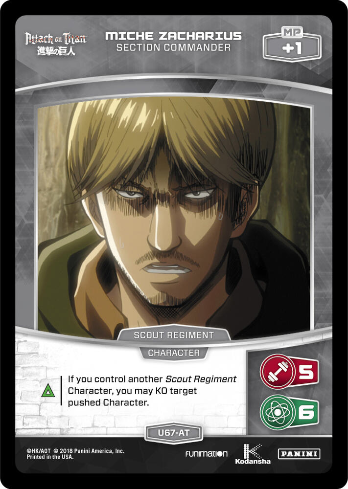 Miche Zacharius - Section Commander - Attack on Titan - MetaX TCG ...