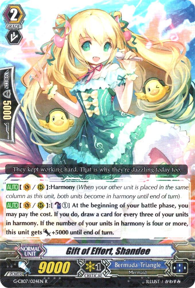 Gift of Effort, Shandee - G-CB07: Divas' Festa - Cardfight Vanguard