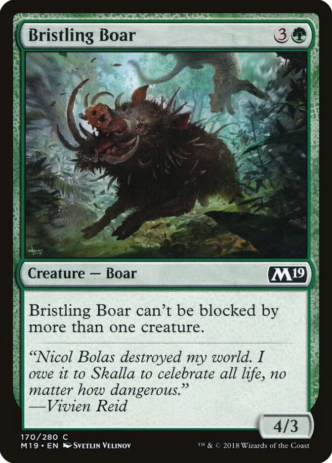 Bristling Boar - Core Set 2019 - Magic: The Gathering - TCGplayer.com