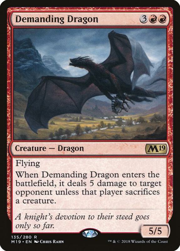 Demanding Dragon - Core Set 2019 - Magic: The Gathering - TCGplayer.com