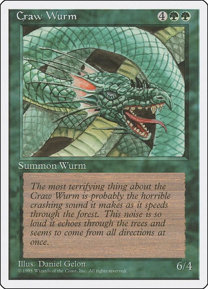 Craw Wurm - Fourth Edition - Magic: The Gathering