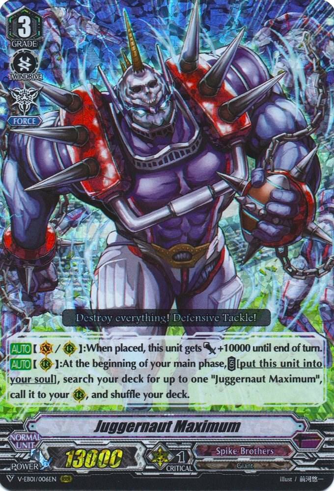 Juggernaut Maximum - V-EB01: The Destructive Roar - Cardfight Vanguard ...