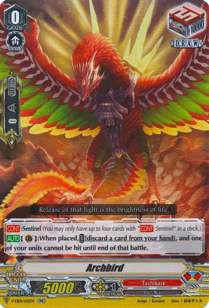 Archbird - V-EB01: The Destructive Roar - Cardfight Vanguard - TCGplayer.com