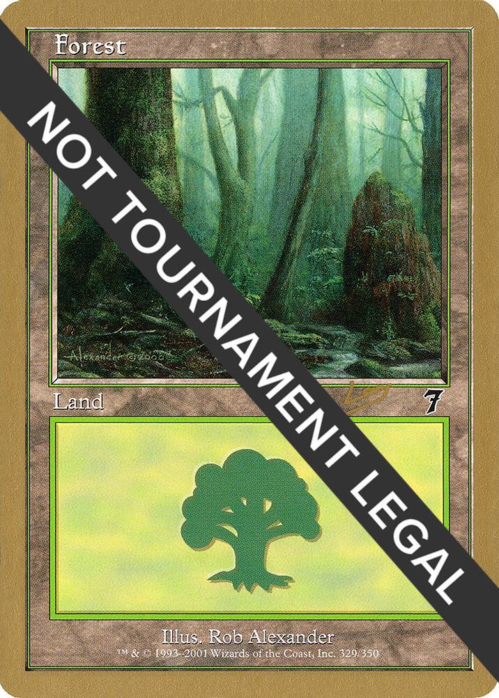 Forest (329) - 2002 Raphael Levy (7ED) - World Championship Decks - Magic: The Gathering ...