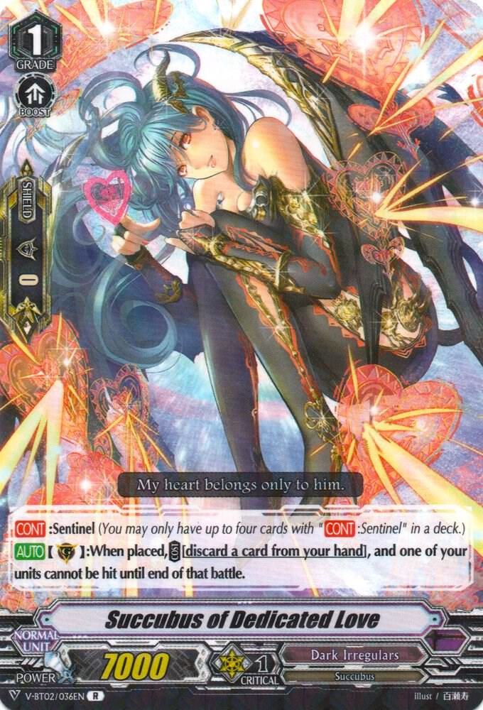Succubus of Dedicated Love - V-BT02 : Strongest! Team AL4 - Cardfight Vanguard