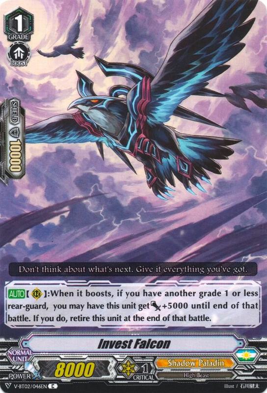 Invest Falcon - V-BT02 : Strongest! Team AL4 - Cardfight Vanguard