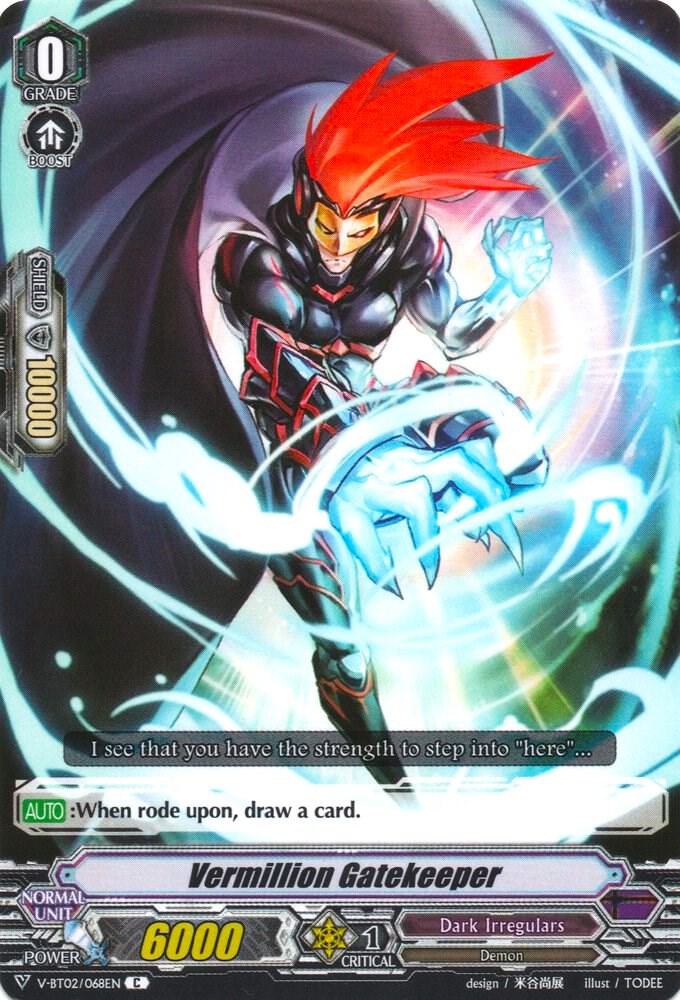 Vermillion Gatekeeper - V-BT02 : Strongest! Team AL4 - Cardfight Vanguard - TCGplayer.com