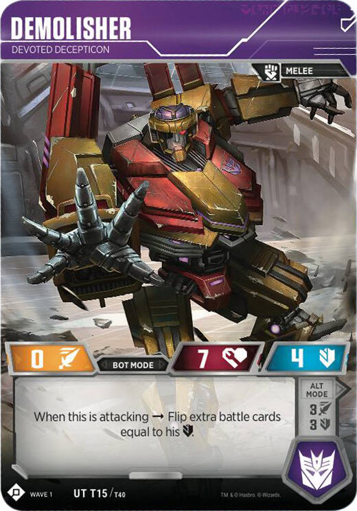 Demolisher - Devoted Decepticon - Wave 1 - Transformers TCG - TCGplayer.com