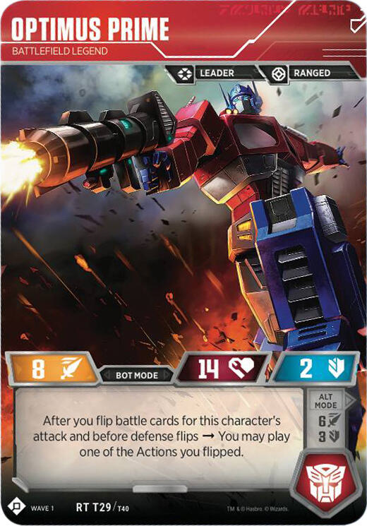 Optimus Prime - Battlefield Legend - Wave 1 - Transformers TCG ...
