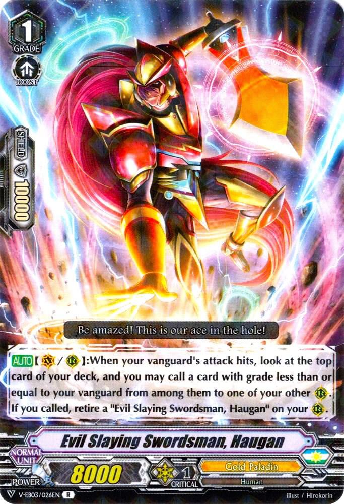 Evil Slaying Swordsman, Haugan - V-EB03: ULTRARARE MIRACLE COLLECTION - Cardfight Vanguard ...
