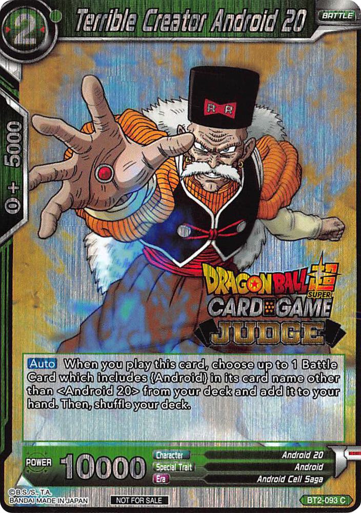 Terrible Creator Android 20 - Judge Promotion Cards - Dragon Ball Super ...