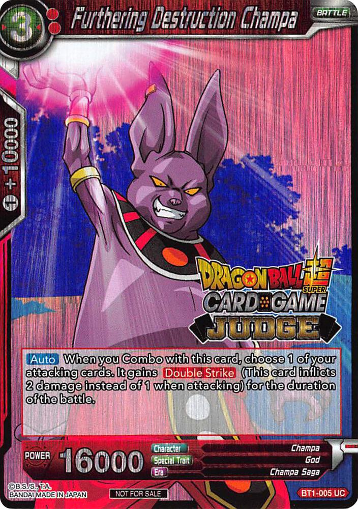 Furthering Destruction Champa - Judge Promotion Cards - Dragon Ball ...