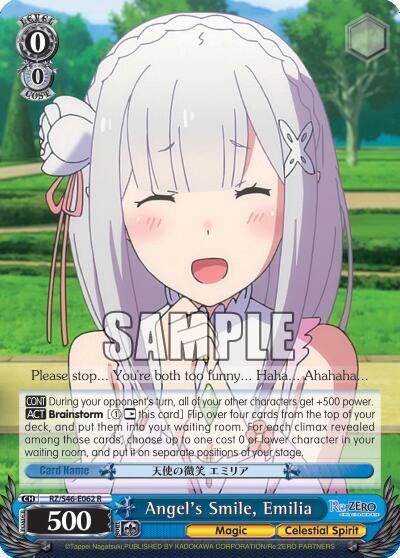 Angel's Smile, Emilia - Re:ZERO - Weiss Schwarz
