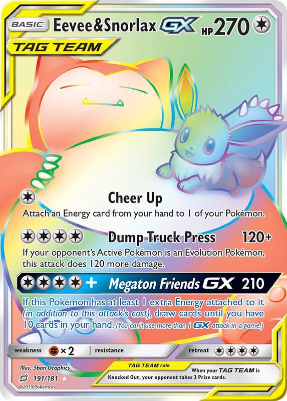 Eevee & Snorlax GX (Secret) - SM - Team Up - Pokemon - TCGplayer.com