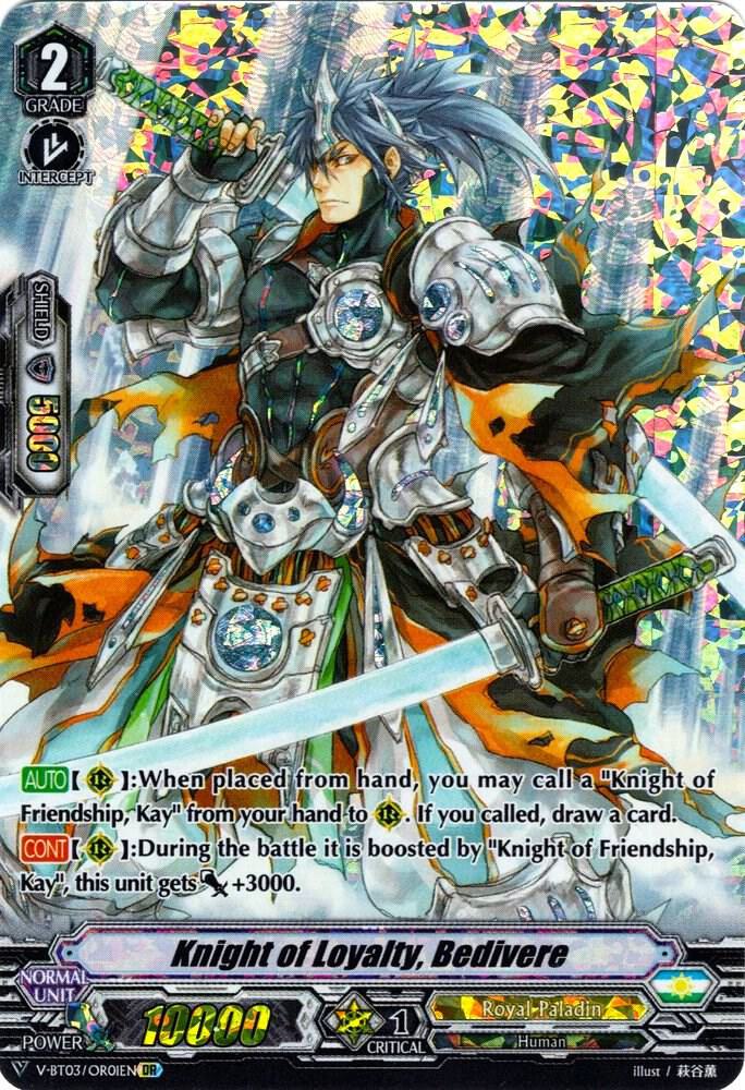 Knight of Loyalty, Bedivere (OR) - V-BT03: Miyaji Academy CF Club - Cardfight Vanguard