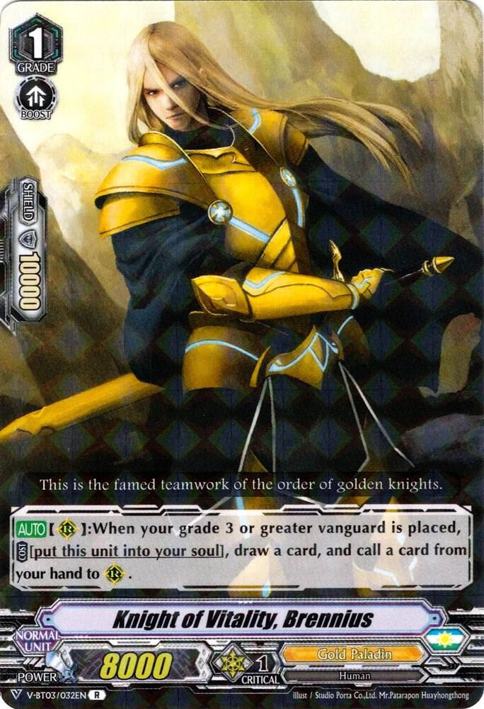 Knight of Vitality, Brennius - V-BT03: Miyaji Academy CF Club - Cardfight Vanguard