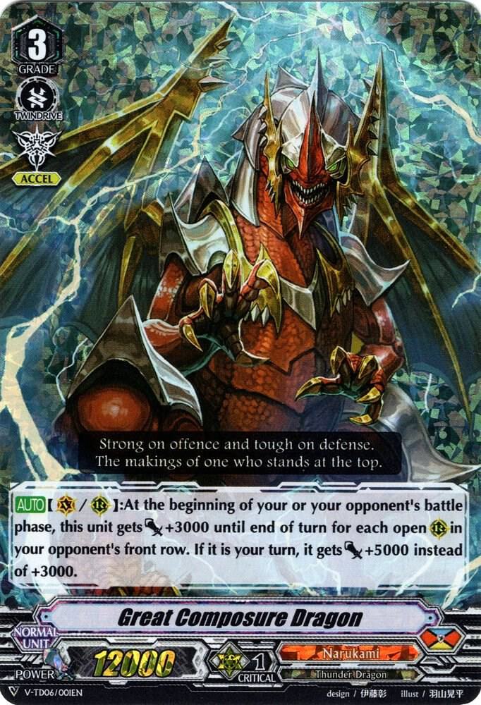 Great Composure Dragon (RRR Foil) - V-TD06: Naoki Ishida - Cardfight ...