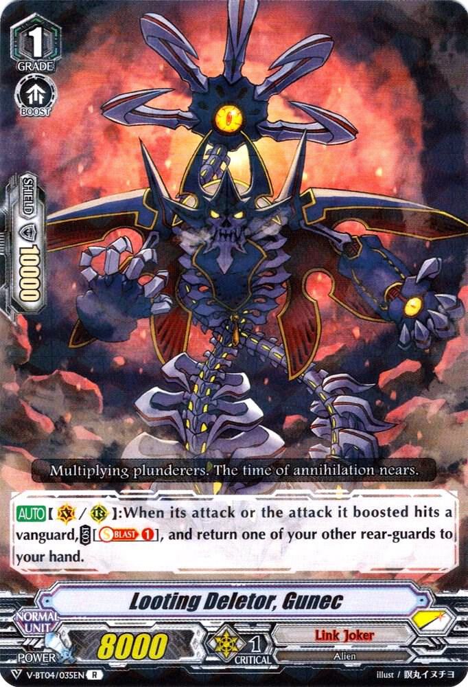 Looting Deletor, Gunec - V-BT04: Vilest! Deletor - Cardfight Vanguard