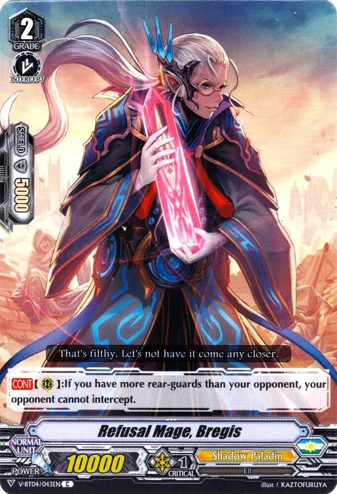 Refusal Mage, Bregis - V-BT04: Vilest! Deletor - Cardfight Vanguard