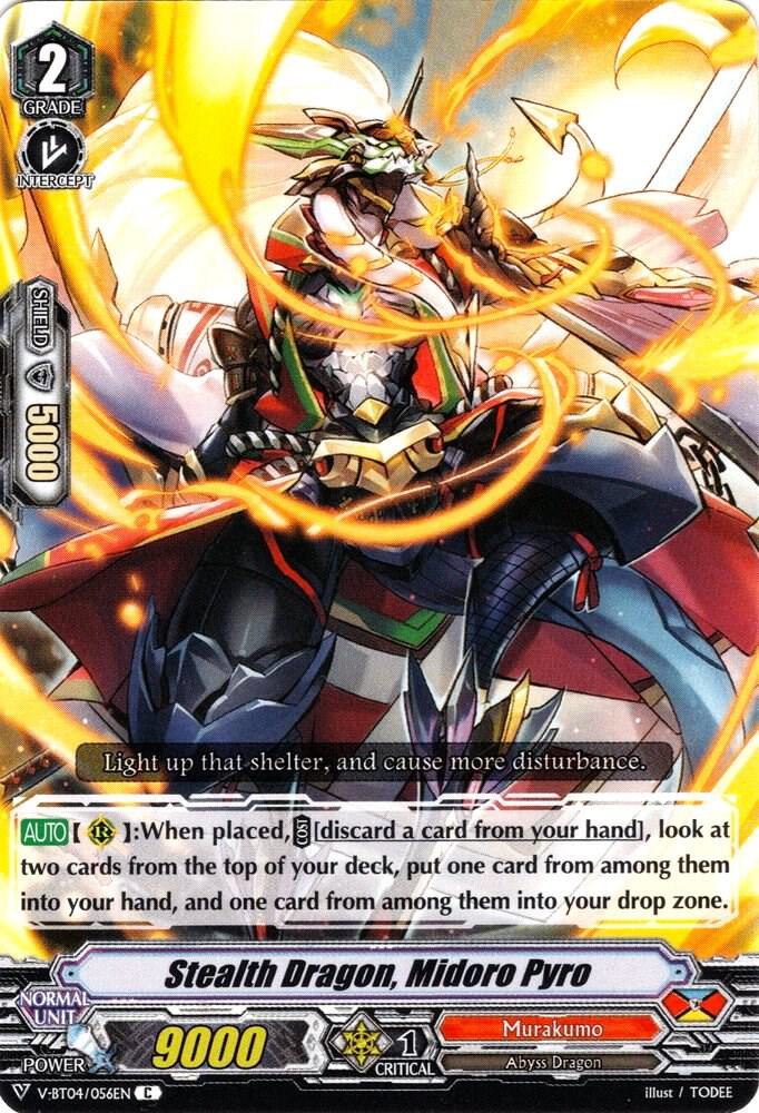 Stealth Dragon, Midoro Pyro - V-BT04: Vilest! Deletor - Cardfight Vanguard