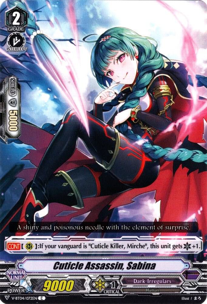 Cuticle Assassin, Sabina - V-BT04: Vilest! Deletor - Cardfight Vanguard