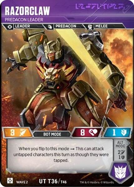 Razorclaw - Predacon Leader - Rise of the Combiners - Transformers TCG ...